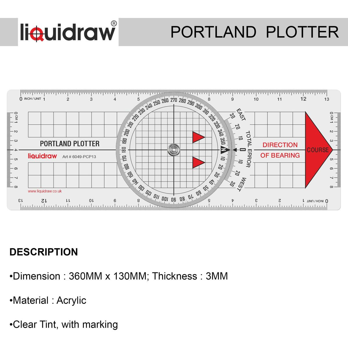 Liquidraw Portland Course Plotter Navigation Divider Kit Marine Sailin