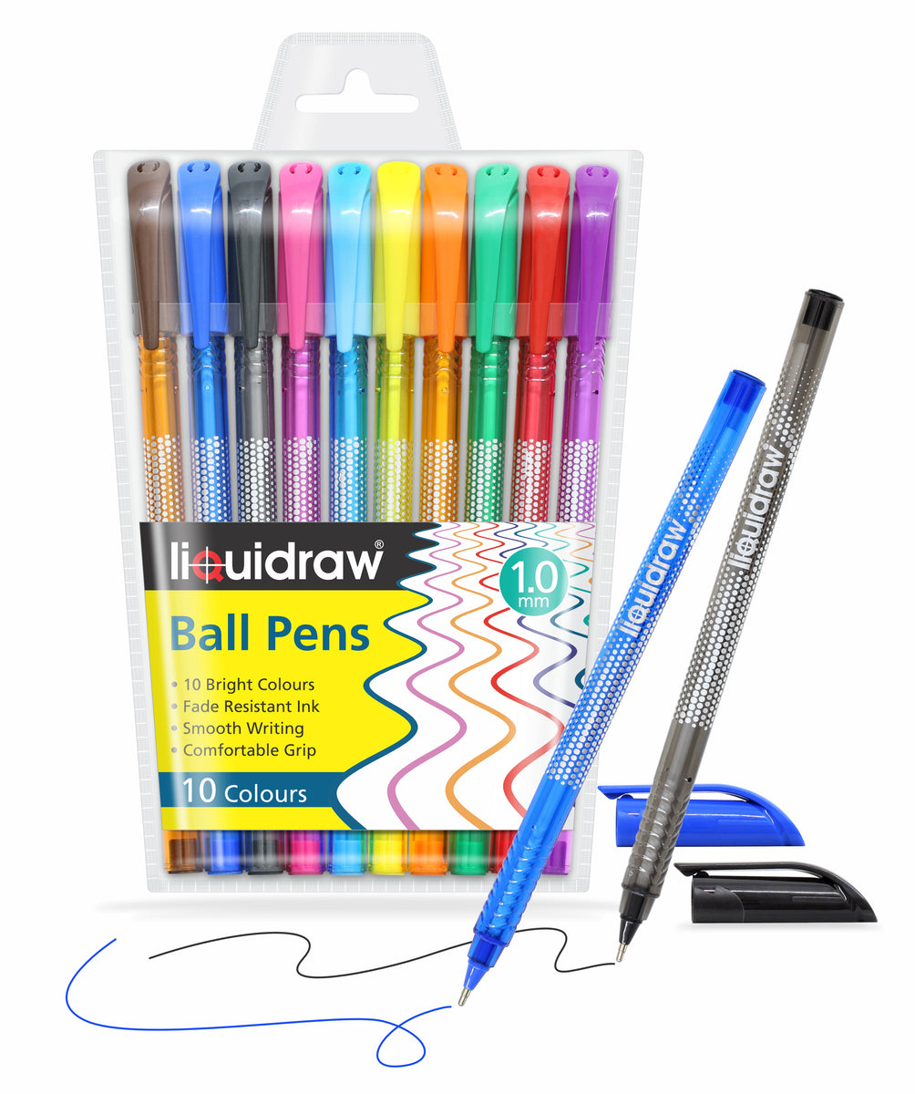 Liquidraw Ballpoint Pens Set Of 10 Assorted Colours Multicolour Ball P