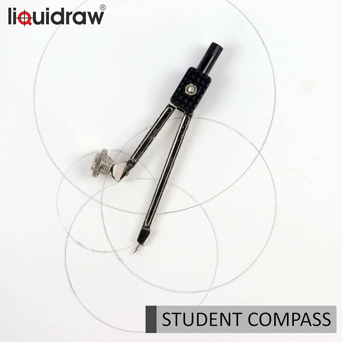 Liquidraw Metal Compass Maths and Pencil Holder for School Student Geo