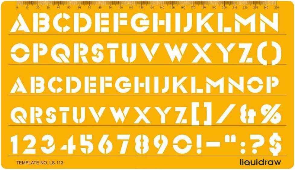 Lettering Stencils for Crafts English Stencil Alphabet Number Drawing ...