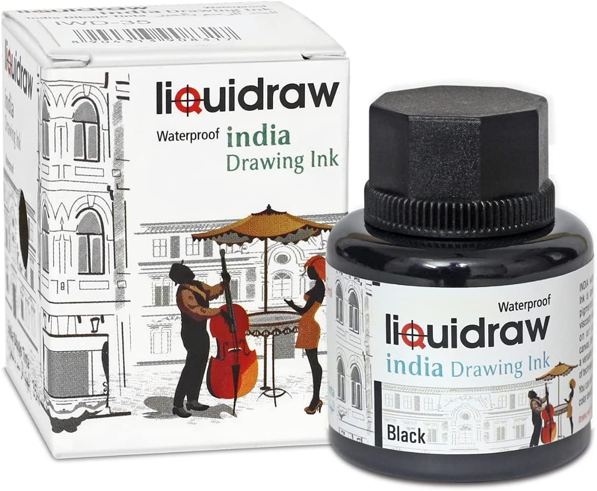 Liquidraw Coloured Drawing Ink India Ink, Waterproof, 35ml