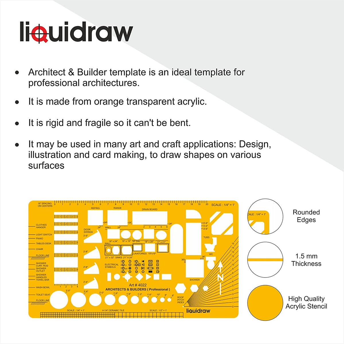 Liquidraw Architectural Scale Ruler Drawing Template Stencil Architect