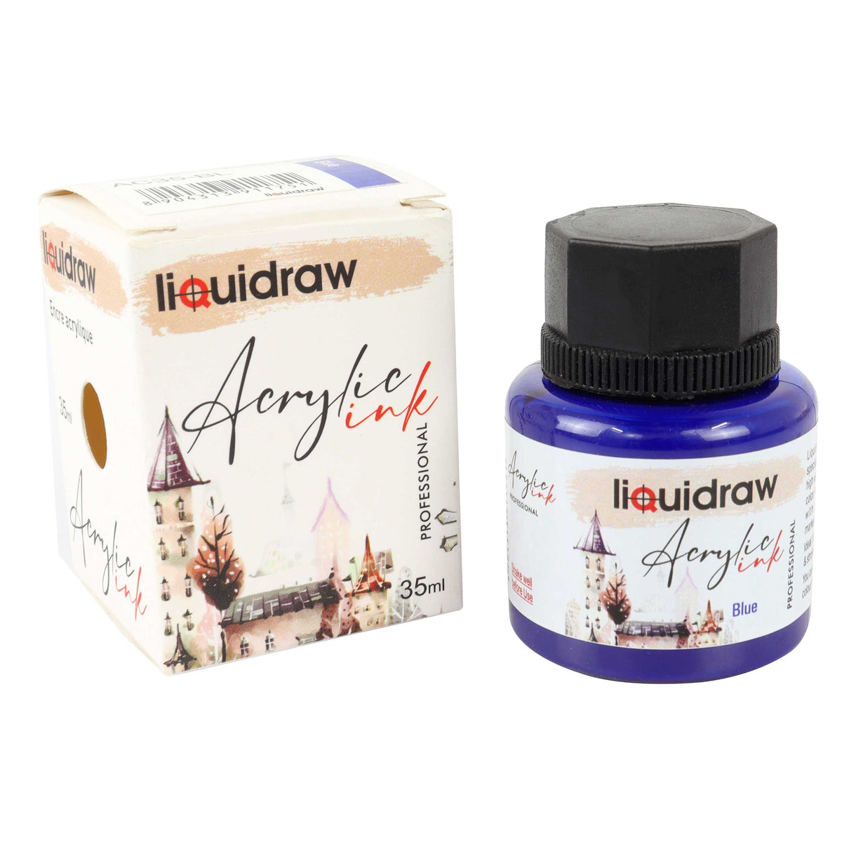 Liquidraw Acrylic Inks for Artists 20 Colours Black White Available Wa
