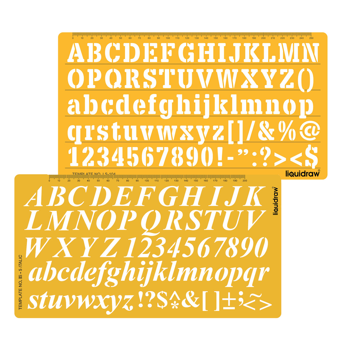 Liquidraw Letter Stencils for Calligraphy Crafts Bold Italic English L